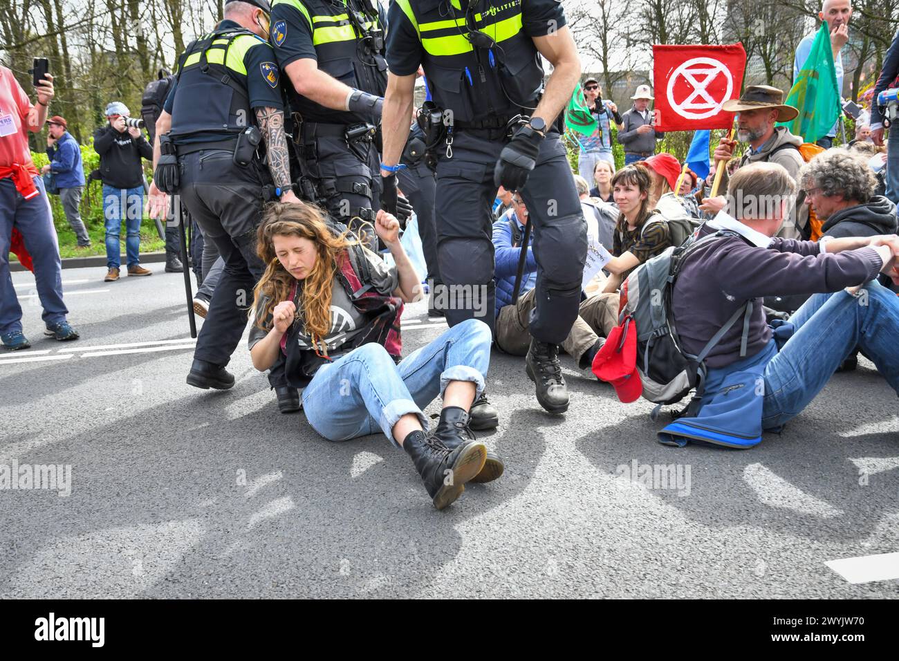 The Hague,The Netherlands,04-06-2024.Extinction Rebellion protest.The ...