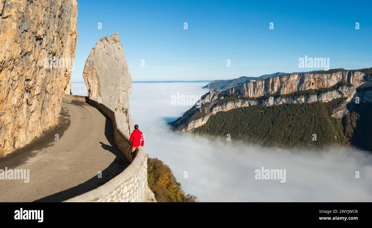France, Drome, Parc Naturel Régional du Vercors, route touristique D76 ...