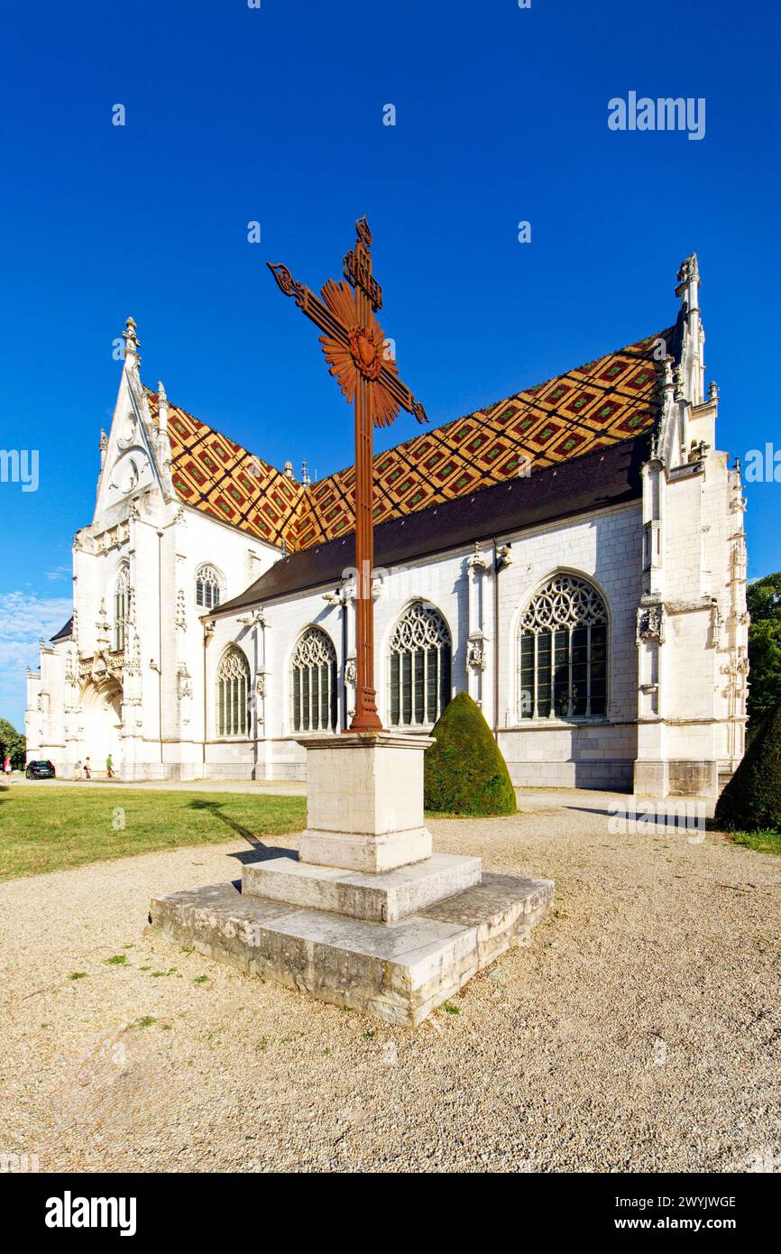 France, Ain, Bourg en Bresse, Royal Monastery of Brou restored in 2018 ...