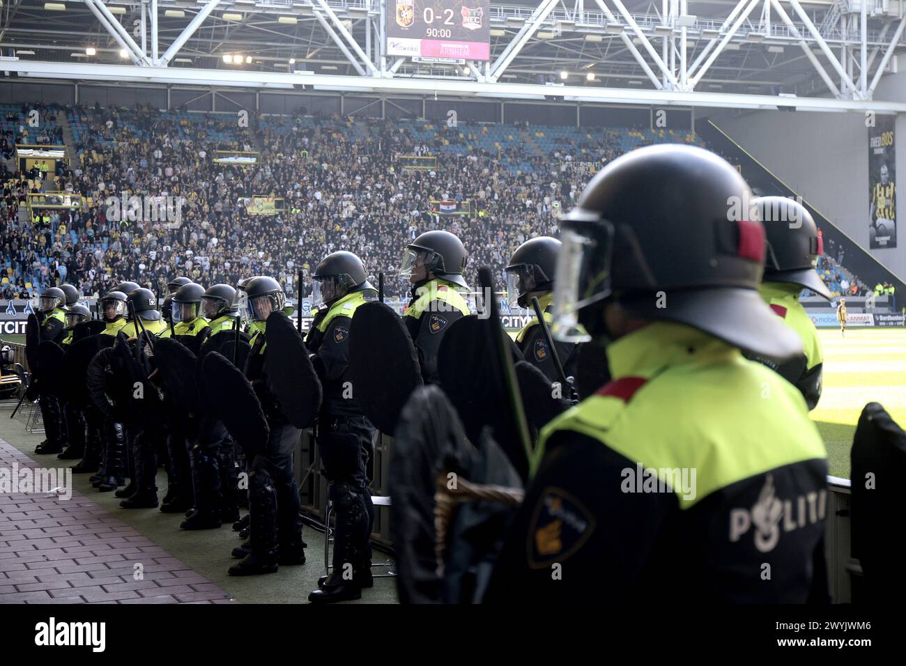 ARNHEM - Police during the Dutch Eredivisie match between Vitesse and ...