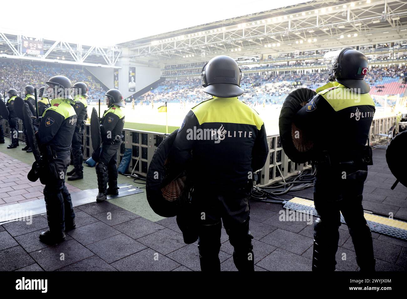 ARNHEM - Police during the Dutch Eredivisie match between Vitesse and ...