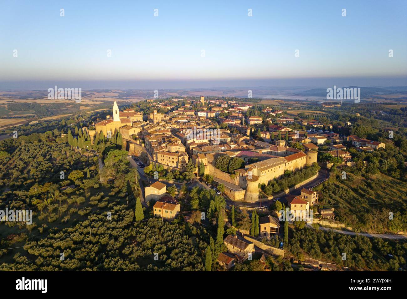 Italy, Tuscany, Val d'Orcia, listed as World Heritage by UNESCO, Pienza ...