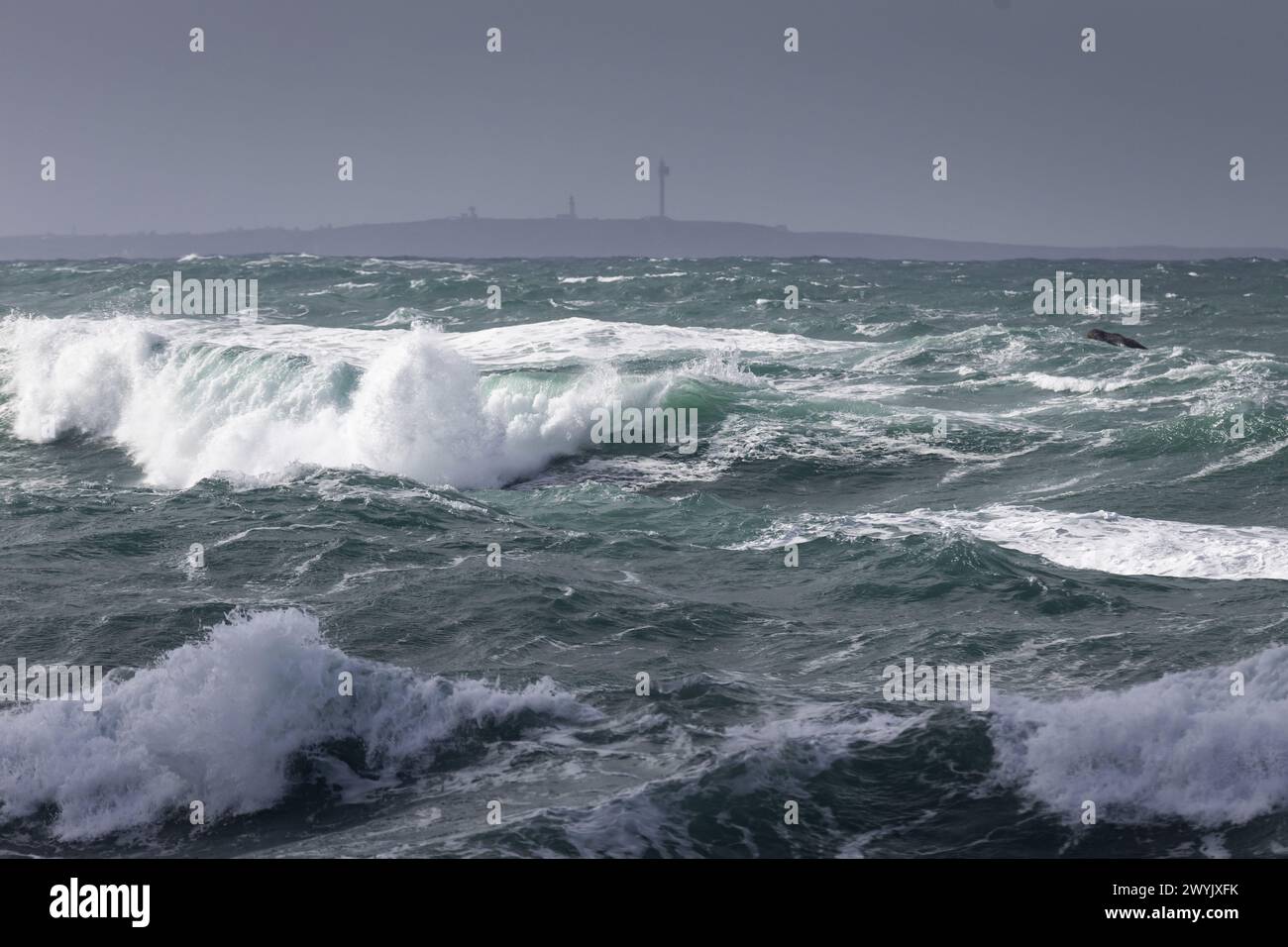 France, Finistere, Porspoder, Storm Louis Stock Photo - Alamy