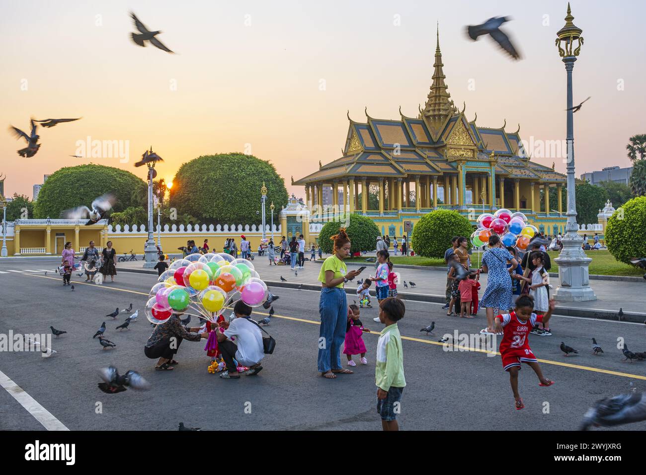 Cambodia, Phnom Penh, the Preah Tinang Chan Chhaya pavilion of the ...