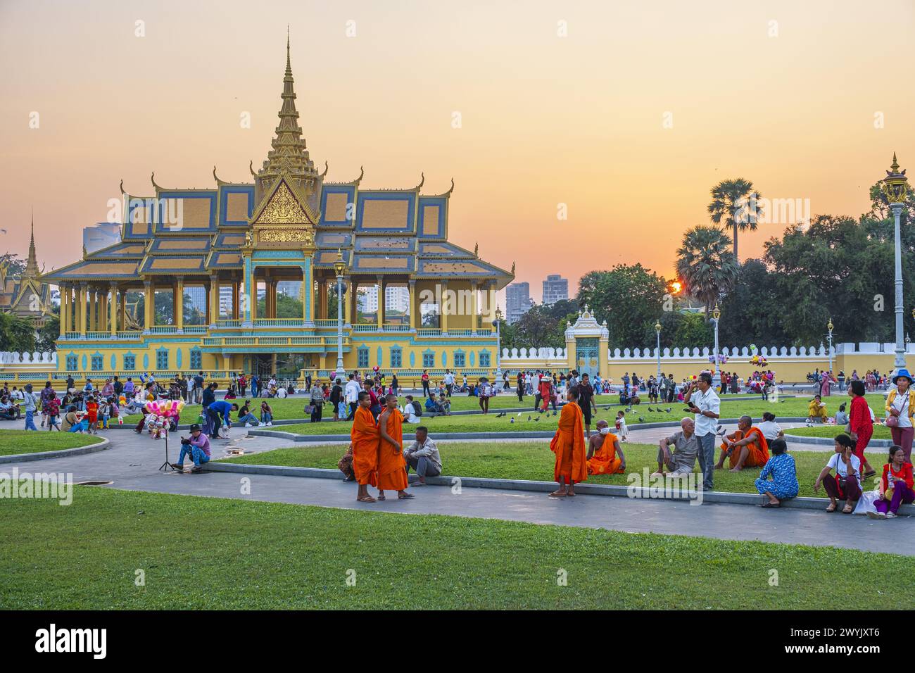 Cambodia, Phnom Penh, the Preah Tinang Chan Chhaya pavilion of the ...