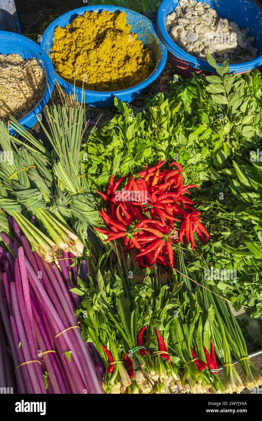 Cambodia, Phnom Penh, Doun Penh district, Kandal market Stock Photo - Alamy