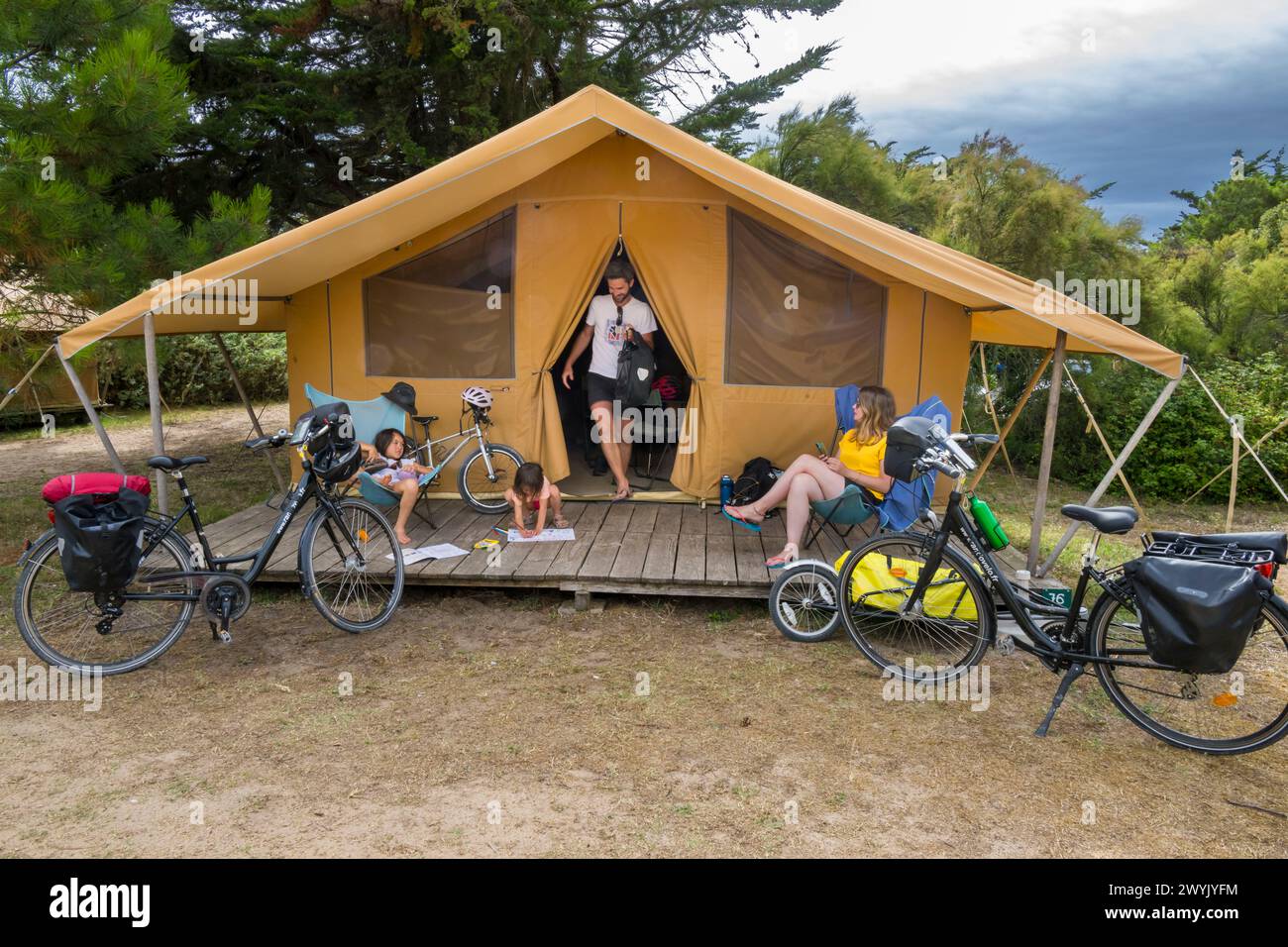 France, Vendee, Noirmoutier island, Noirmoutier-en-l'Ile, Camping ...