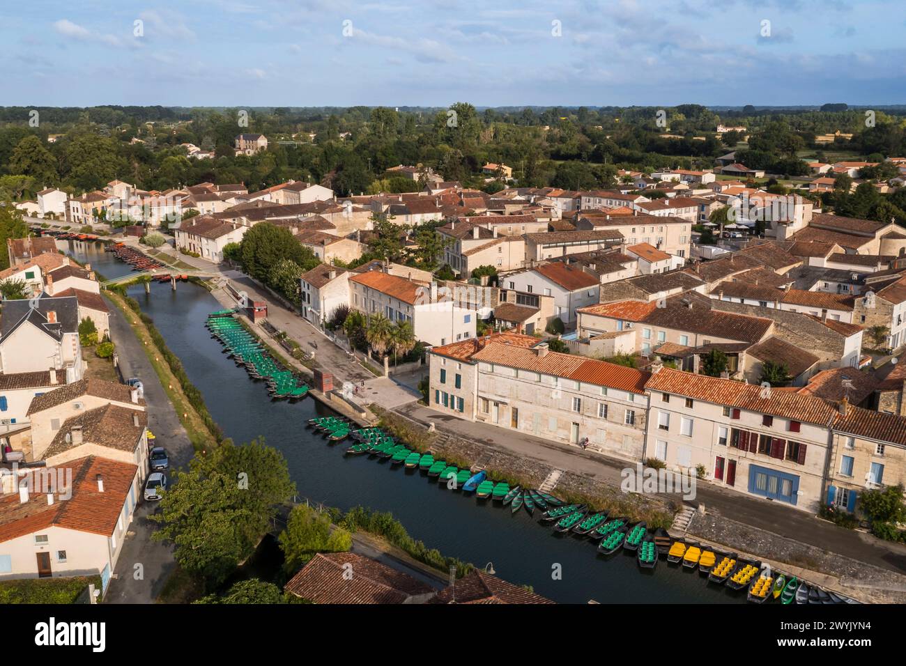 France, Deux-Sèvres, le Marais Poitevin, Green Venice, Coulon, labelled ...