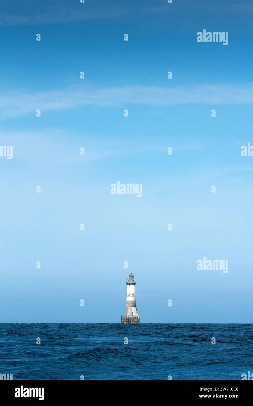 France finistere ar men lighthouse hi-res stock photography and images ...