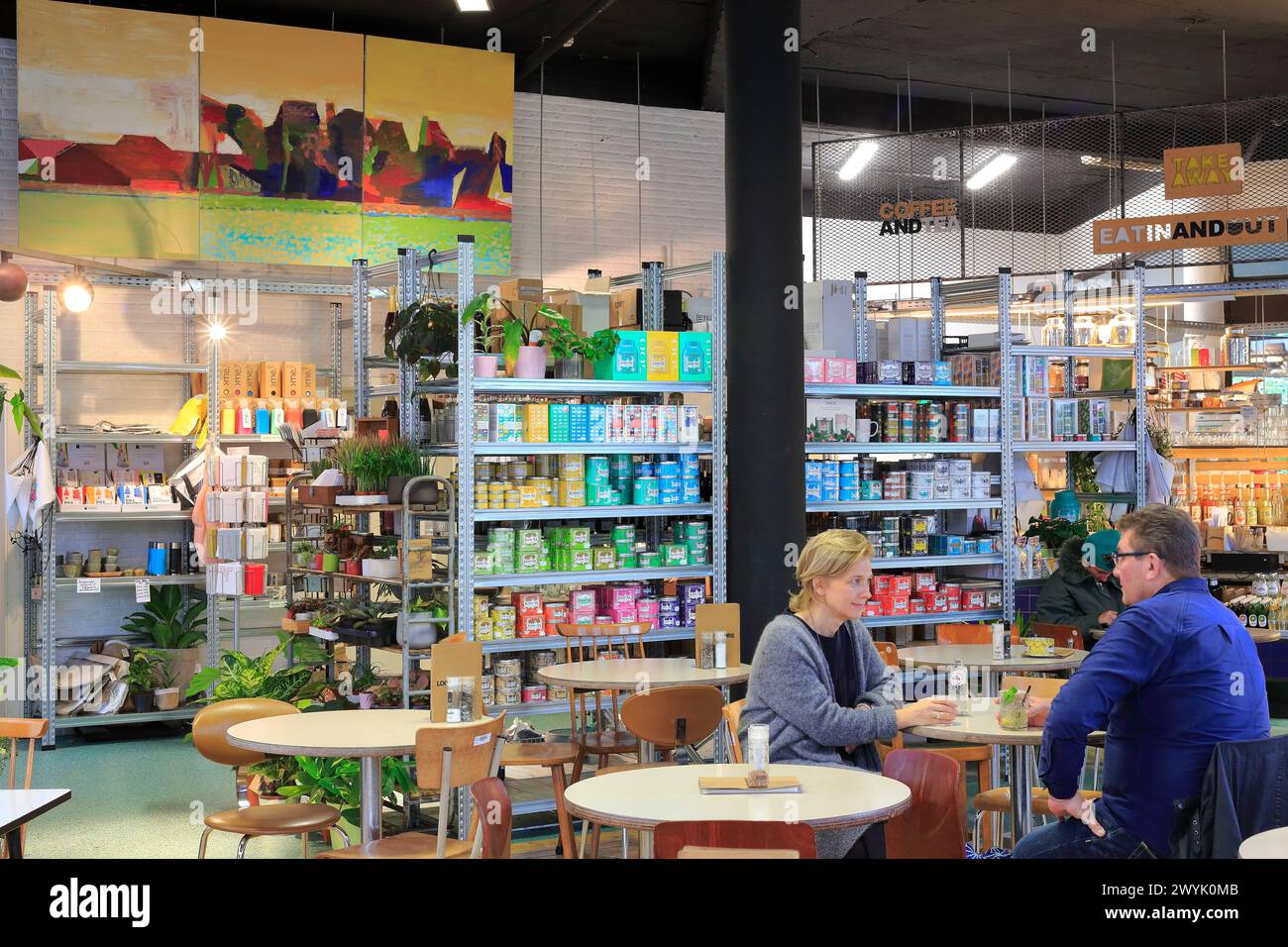 Belgium, Flanders, Antwerp, Local Store is both a grocery store and a ...