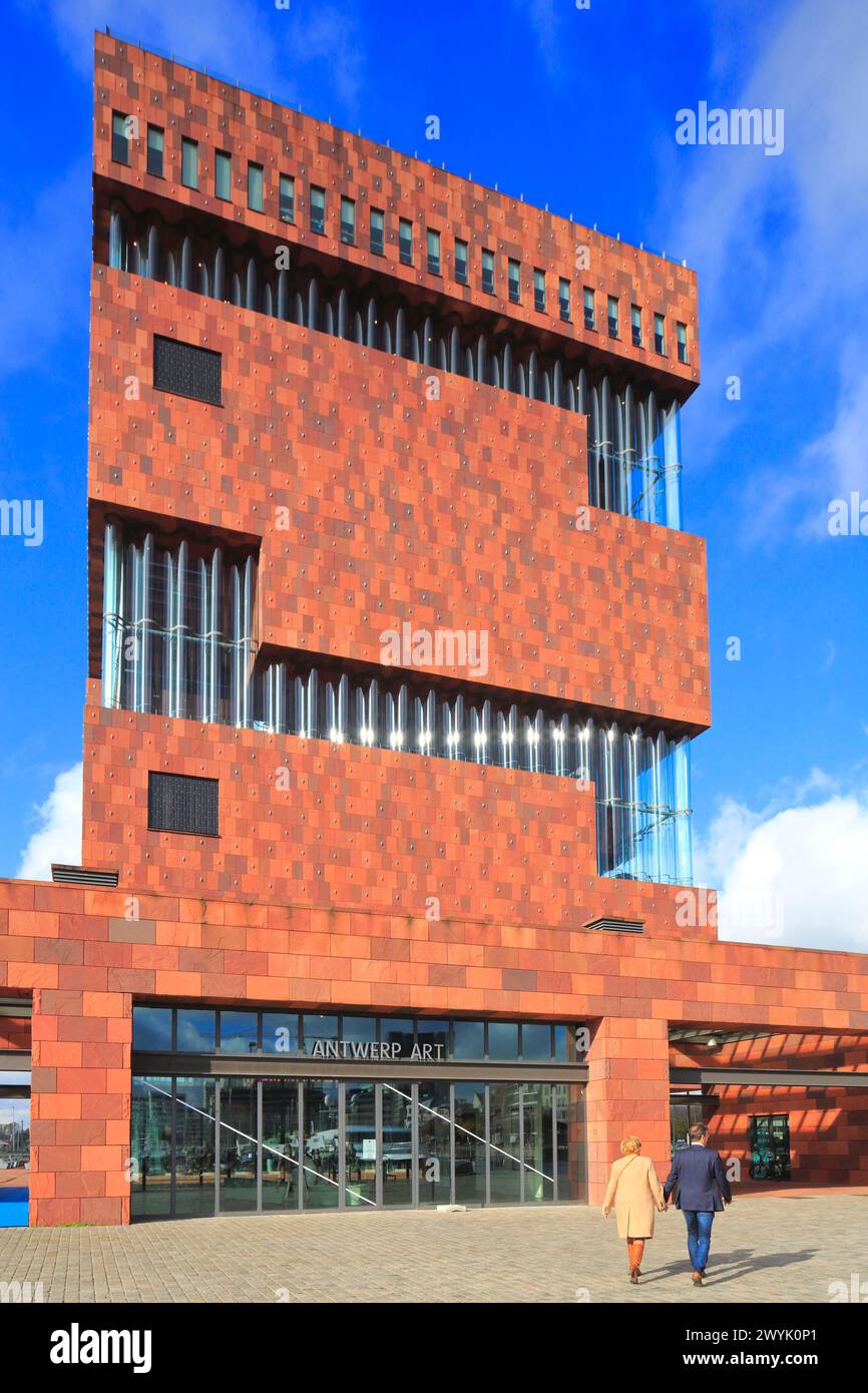 Belgium, Flanders, Antwerp, Eilandje district, the MAS (Museum aan de ...