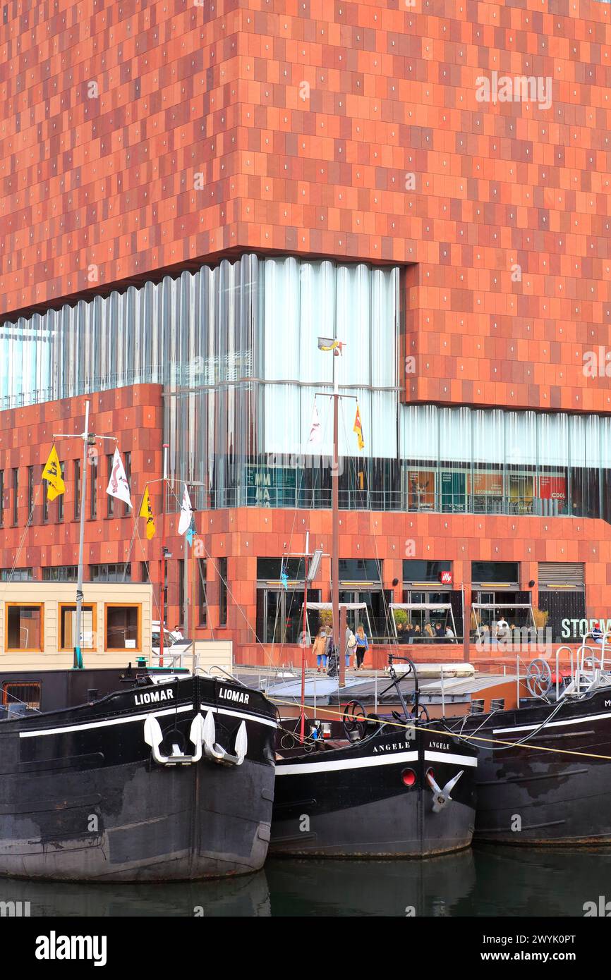 Belgium, Flanders, Antwerp, Eilandje district, the MAS (Museum aan de ...