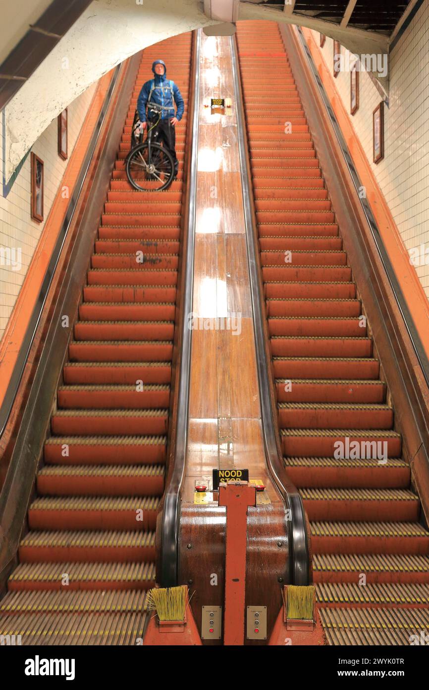 Wooden escalator hi-res stock photography and images - Alamy