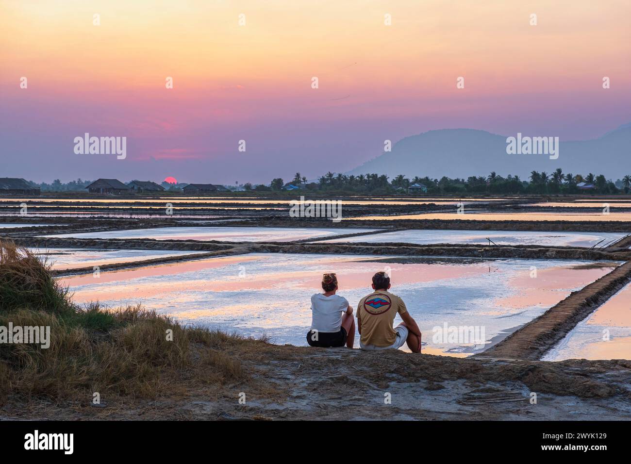 Cambodia, Kampot province, Kampot, salt marshes Stock Photo - Alamy