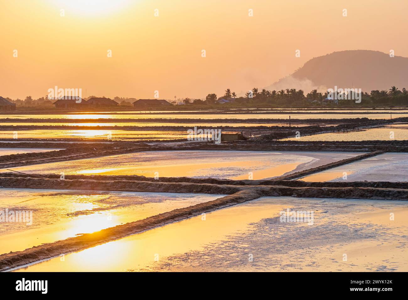 Cambodia, Kampot province, Kampot, salt marshes Stock Photo - Alamy
