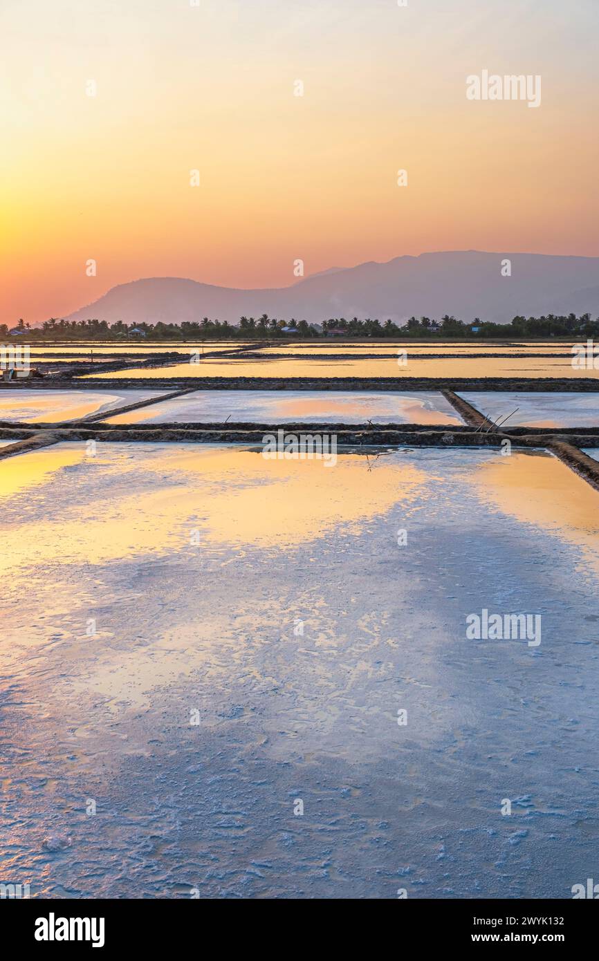 Cambodia, Kampot province, Kampot, salt marshes Stock Photo - Alamy