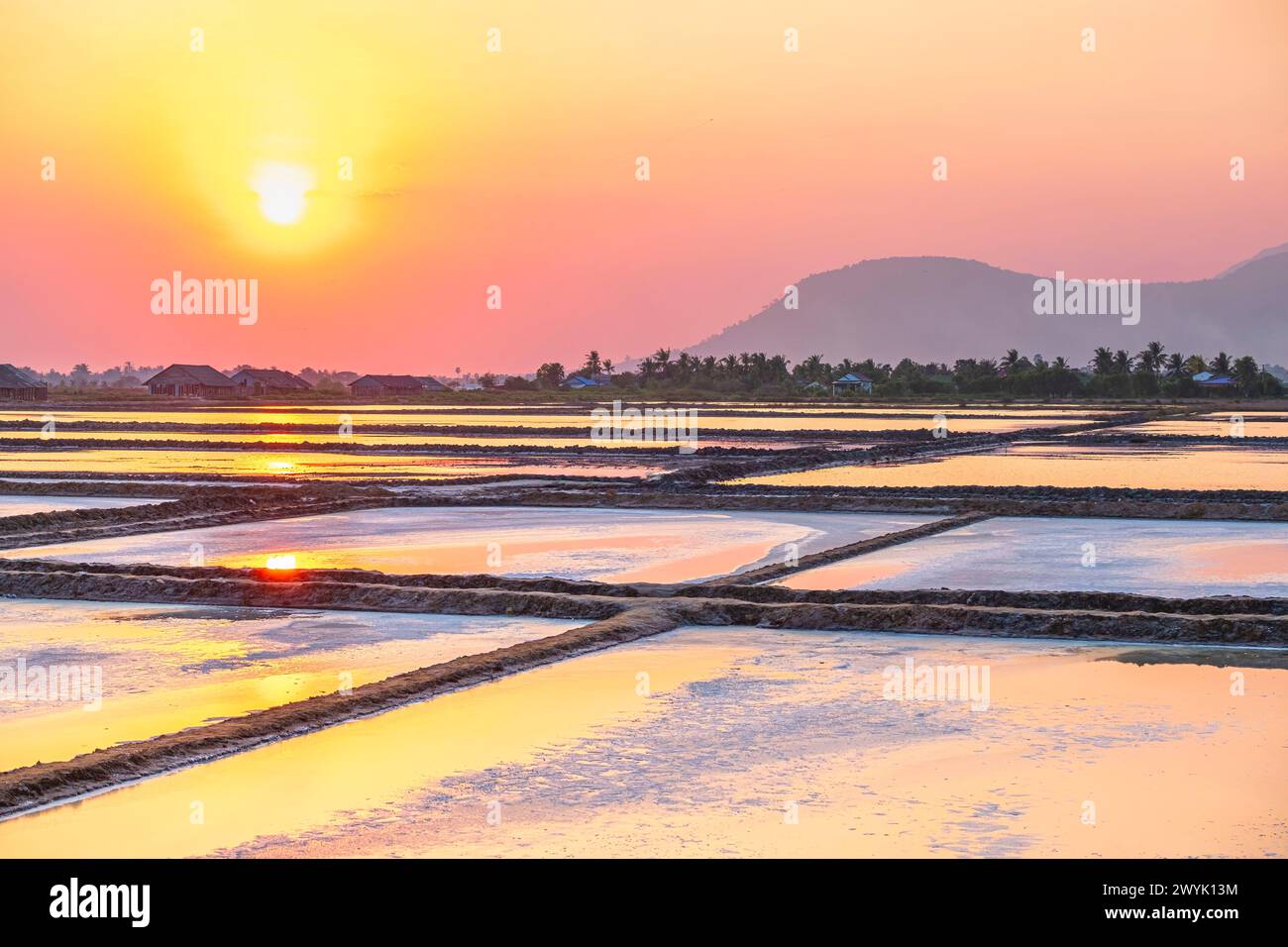 Cambodia, Kampot province, Kampot, salt marshes Stock Photo - Alamy