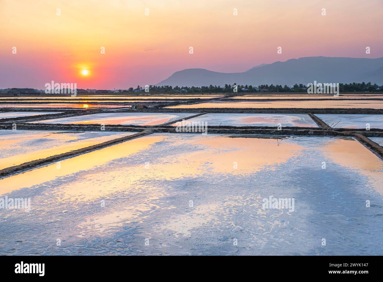 Cambodia, Kampot province, Kampot, salt marshes Stock Photo - Alamy
