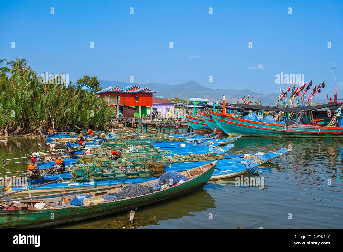 Cambodia, Kampot province, Kampot, Traeuy Kaoh or Fish Island, Doun ...