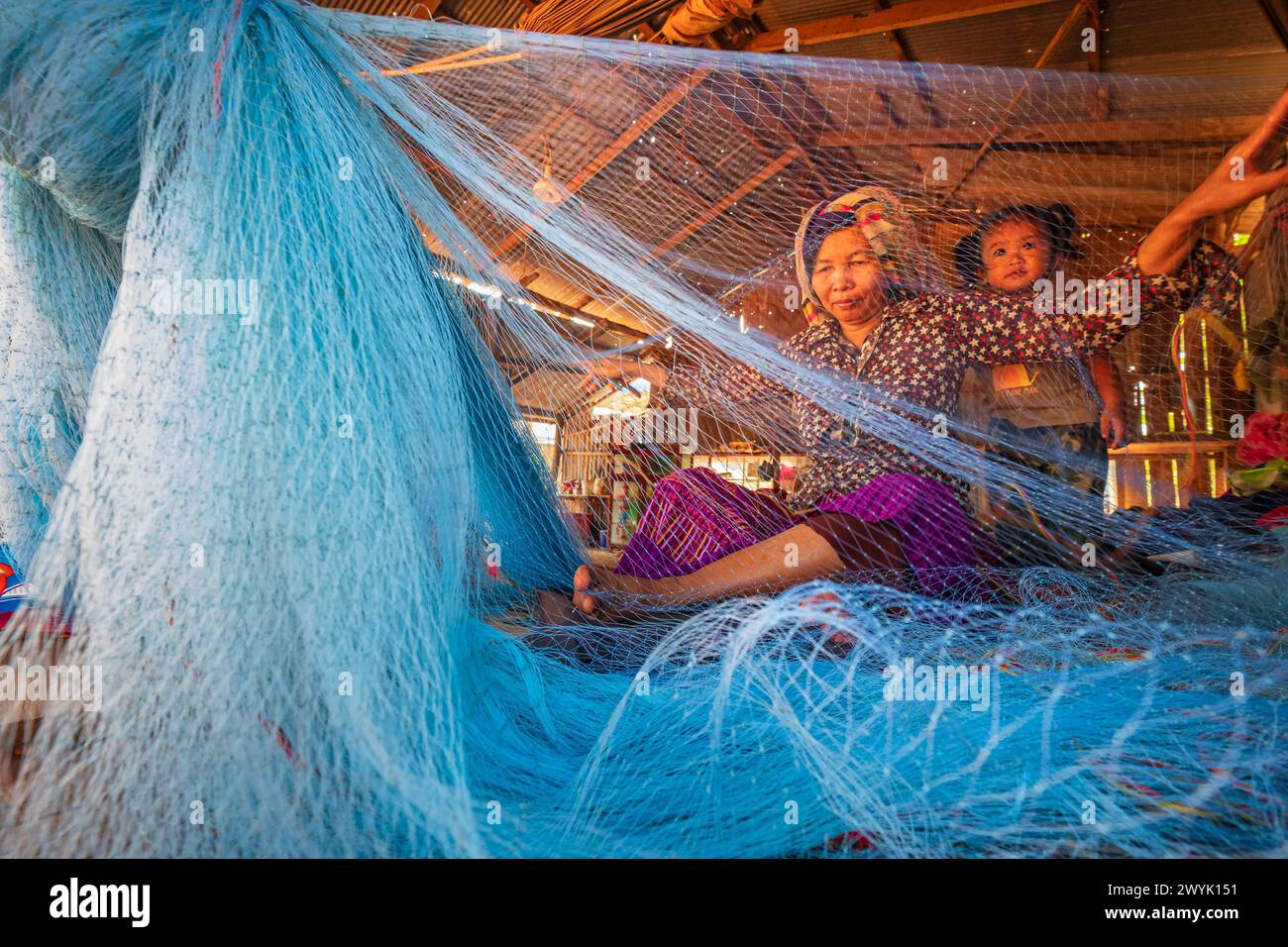 Cambodia, Kampot province, Kampot, Traeuy Kaoh or Fish Island, Doun ...