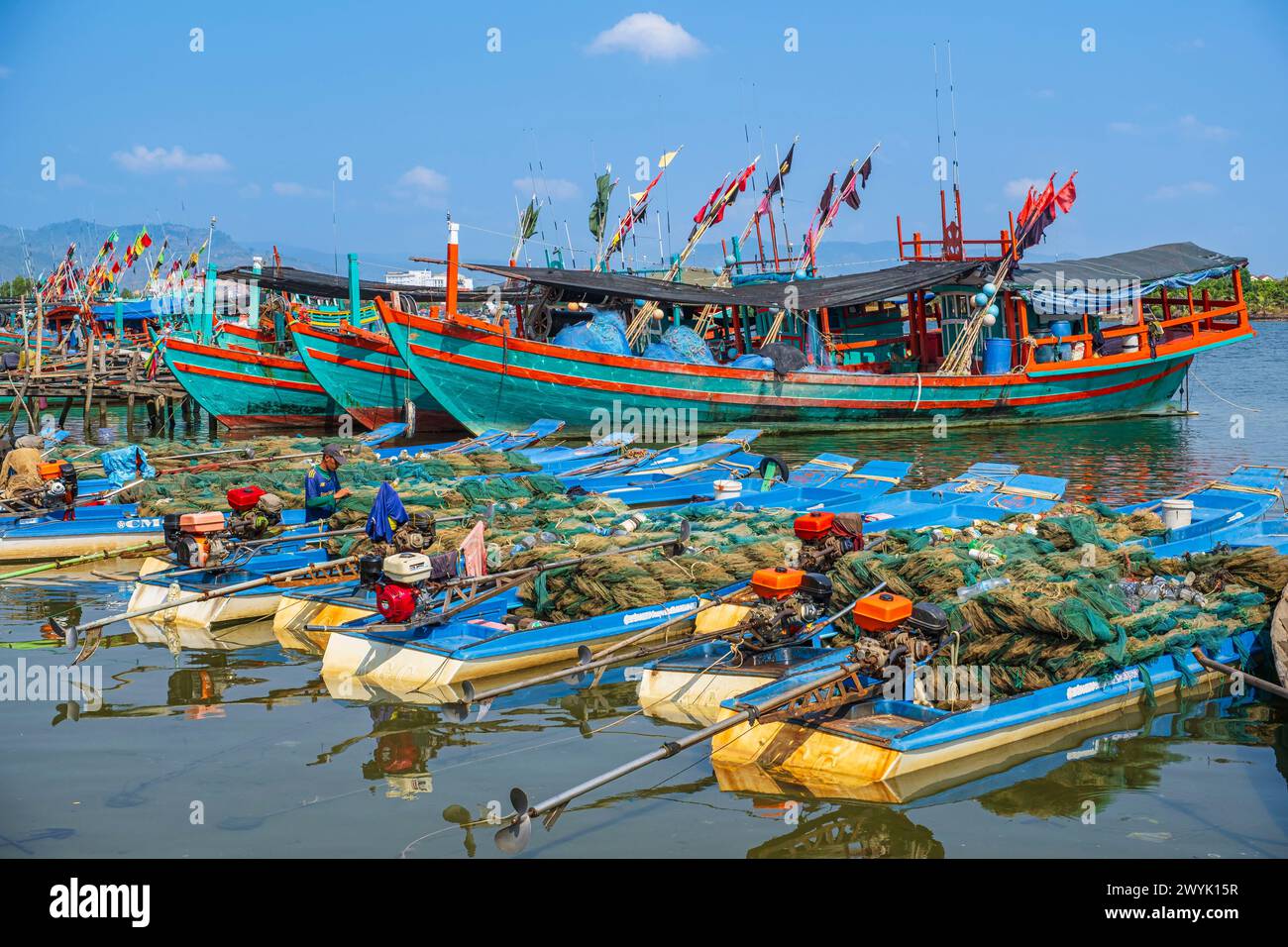 Cambodia, Kampot province, Kampot, Traeuy Kaoh or Fish Island, Doun ...