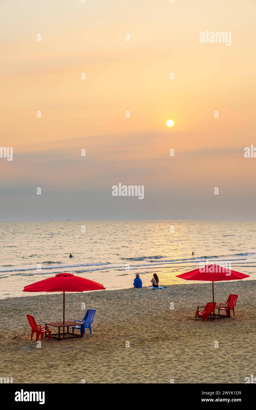 Cambodia, Kep province, Kep searesort, the beach at sunset Stock Photo ...