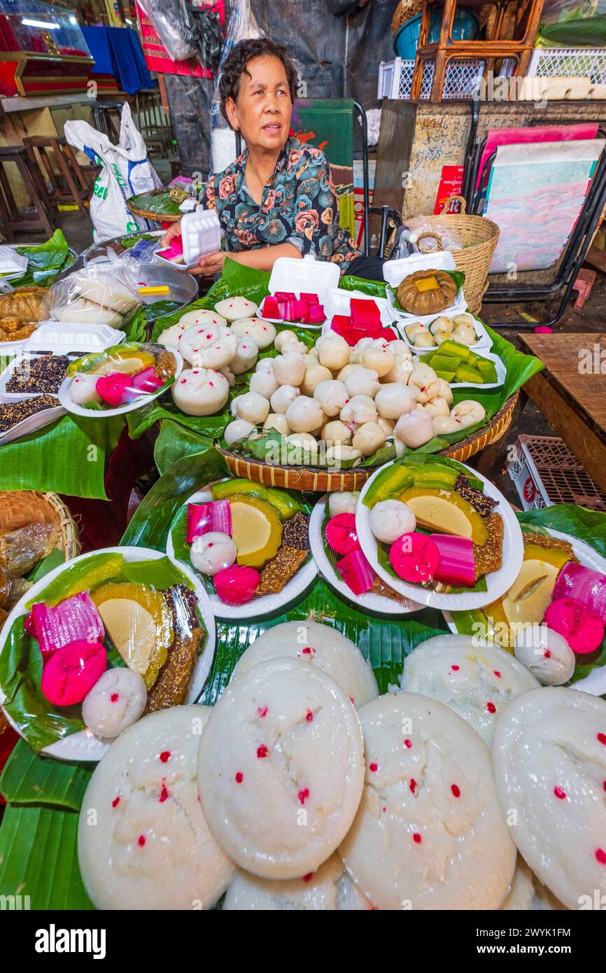 Cambodia, Kampot province, Kampot, Samaki market or Central market ...