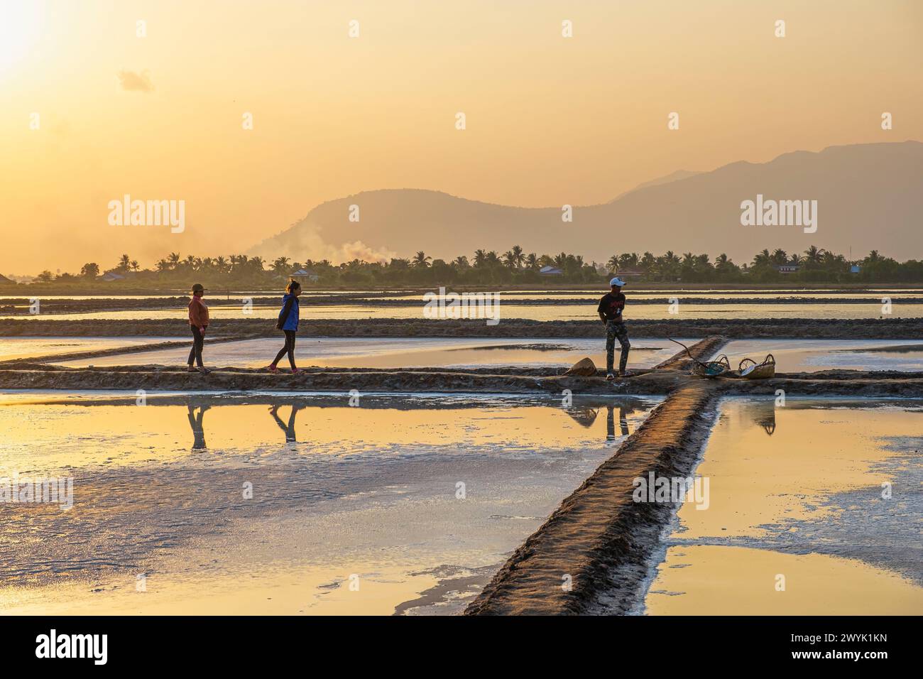 Cambodia, Kampot province, Kampot, salt marshes Stock Photo - Alamy