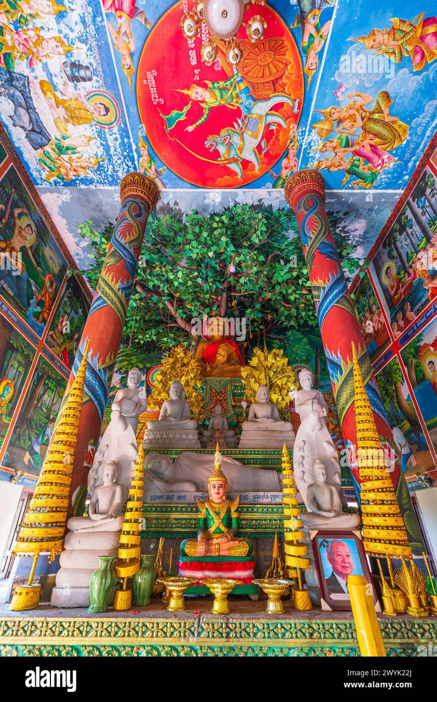 Cambodia, Kep province, Kep searesort, Sakmut Rangsey Buddhist pagoda ...