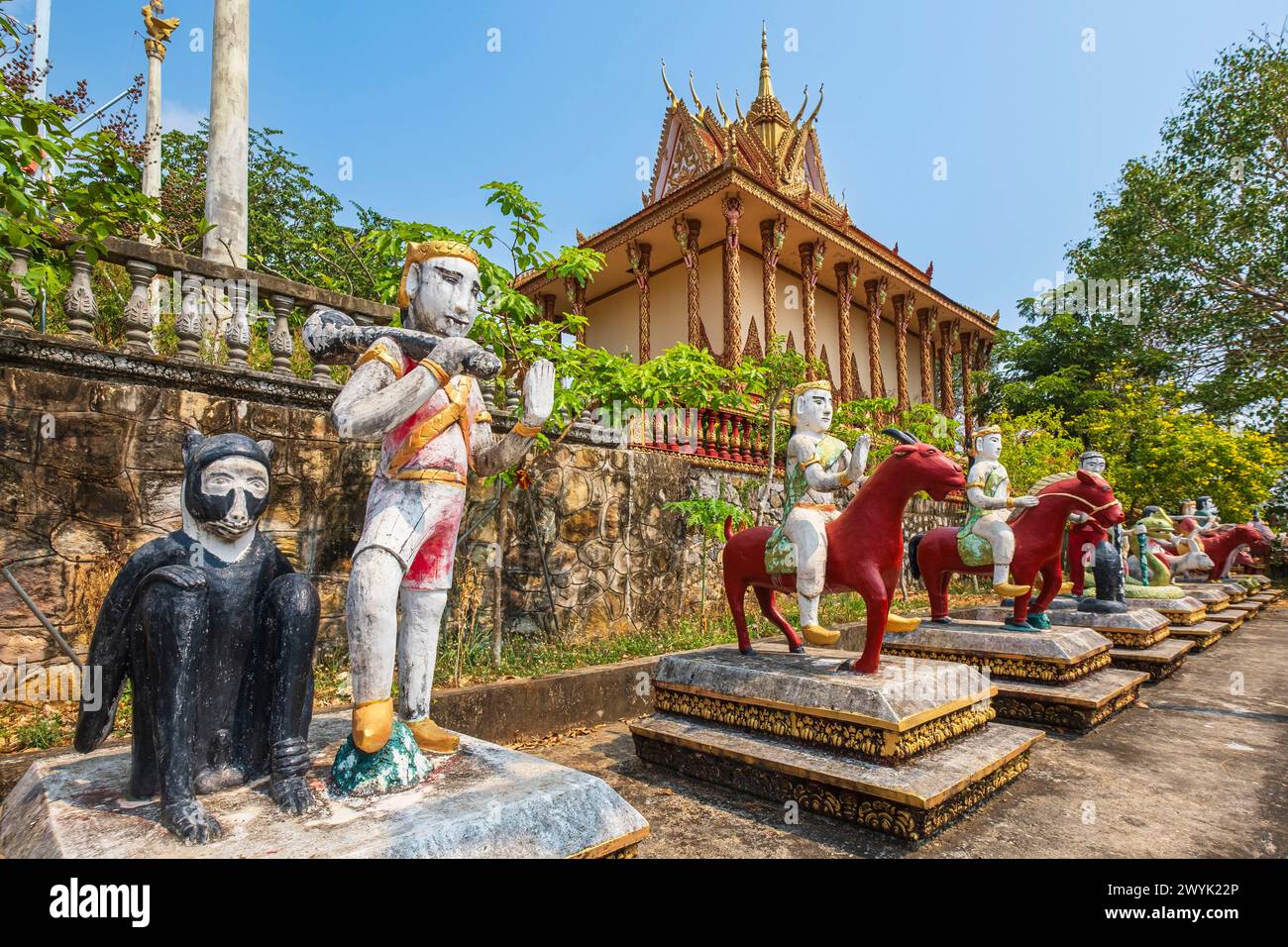 Cambodia, Kep province, Kep searesort, Sakmut Rangsey Buddhist pagoda ...