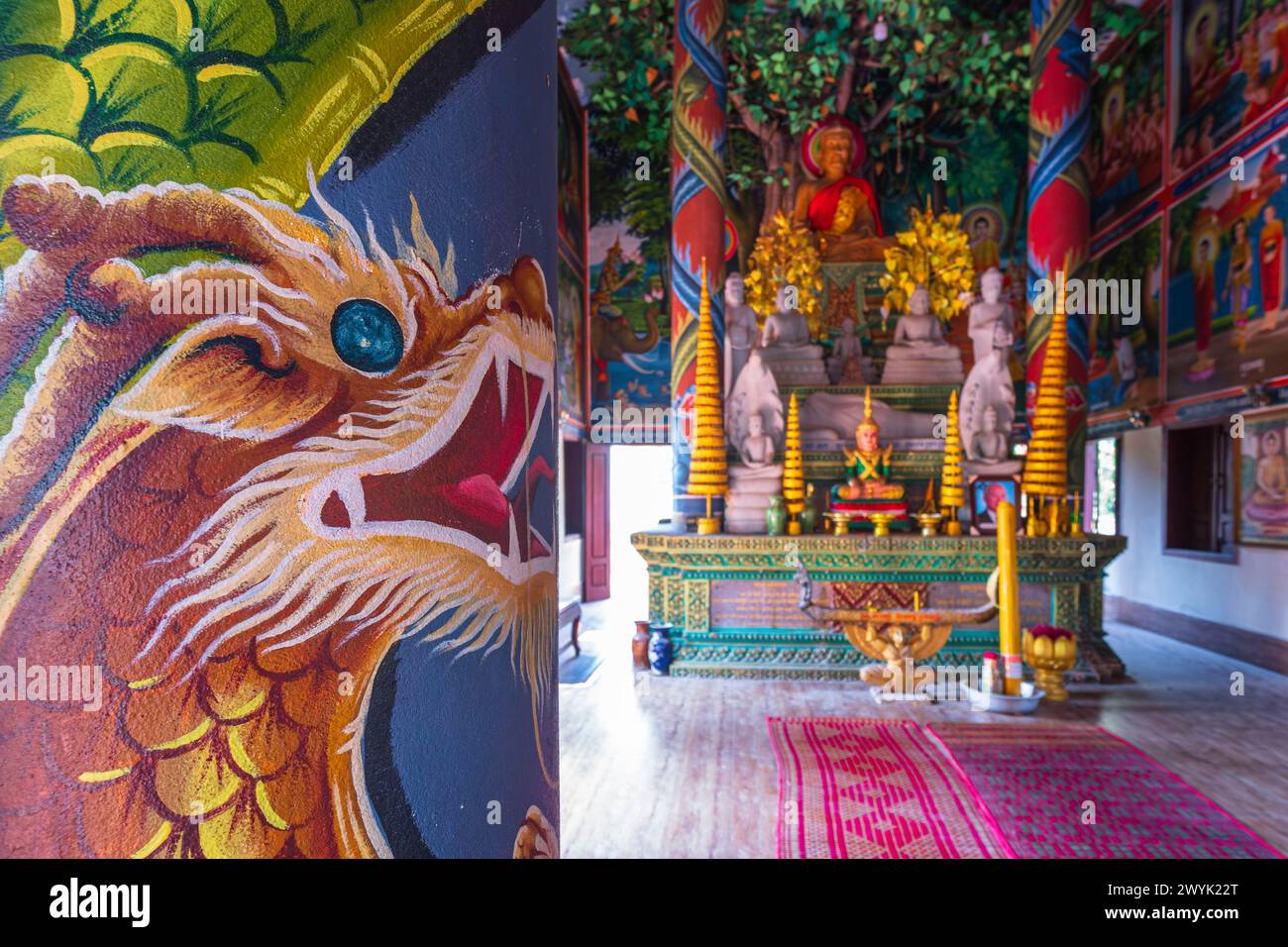 Cambodia, Kep province, Kep searesort, Sakmut Rangsey Buddhist pagoda ...