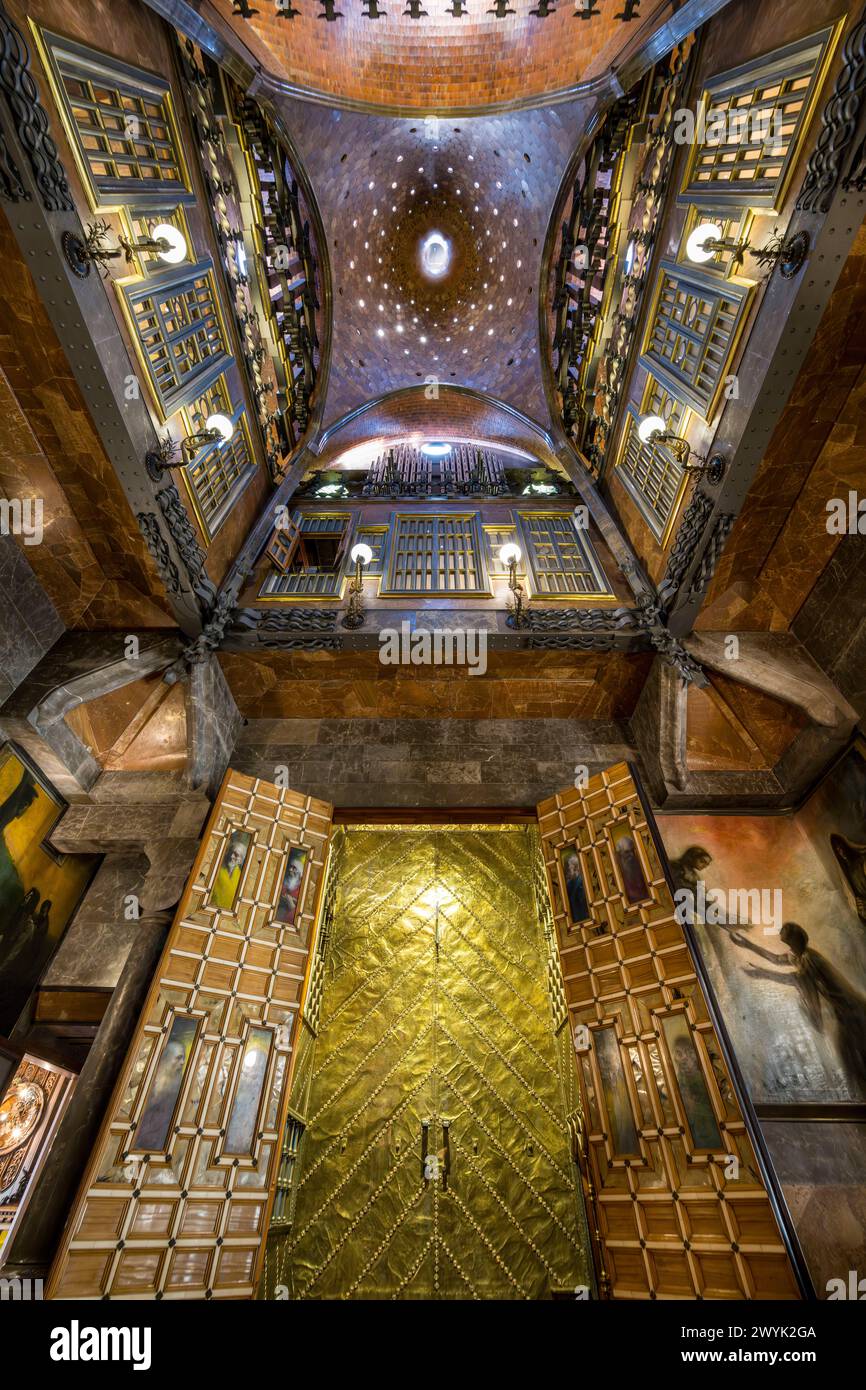 Spain, Catalonia, Barcelona, the Güell Palace (Palau Güell) built ...