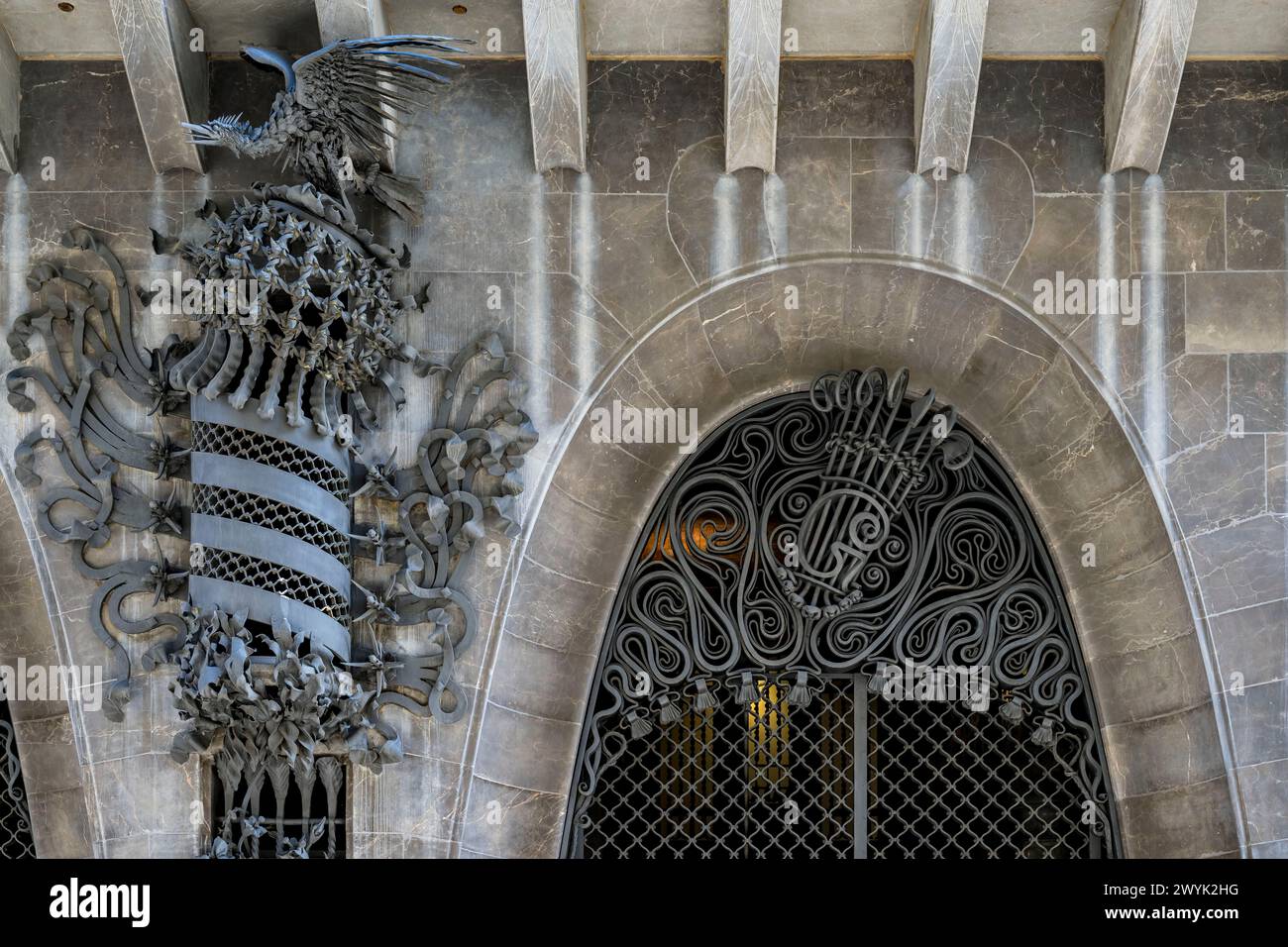 Spain, Catalonia, Barcelona, the Güell Palace (Palau Güell) built ...