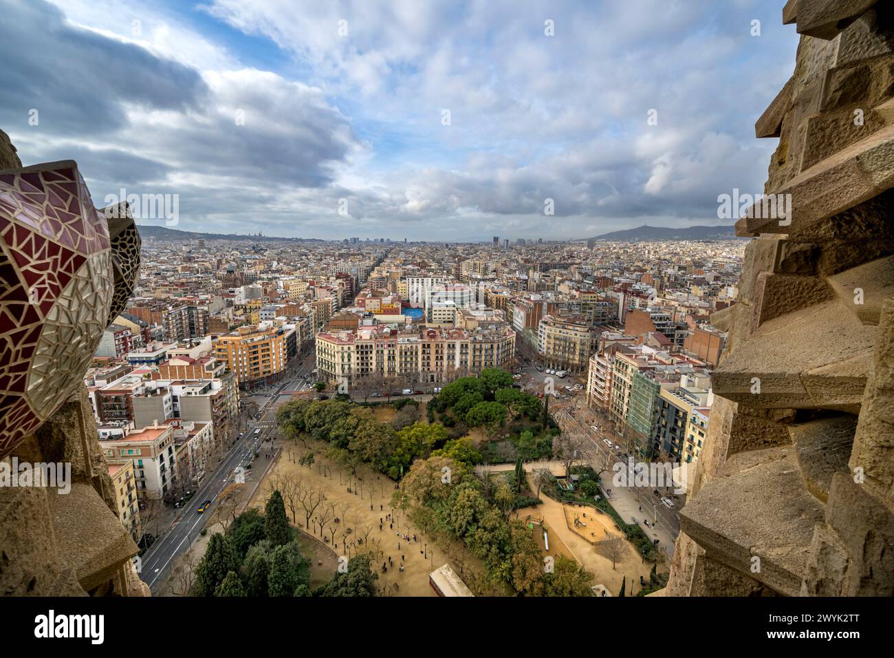 Spain, Catalonia, Barcelona, Eixample district, Sagrada Familia ...