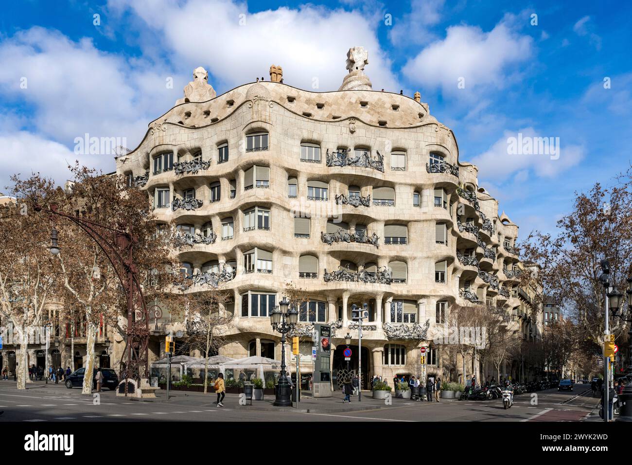 Spain, Catalonia, Barcelona, Eixample district, Passeig de Gracia ...