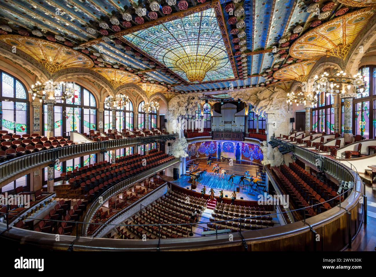 Spain, Catalonia, Barcelona, Palau de la Musica Catalana (Catalan Music ...