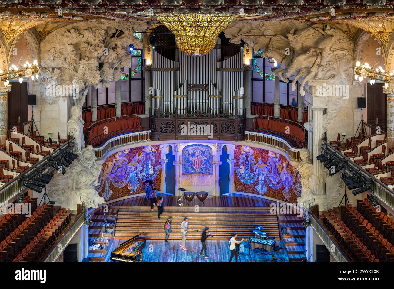 Spain, Catalonia, Barcelona, Palau de la Musica Catalana (Catalan Music ...