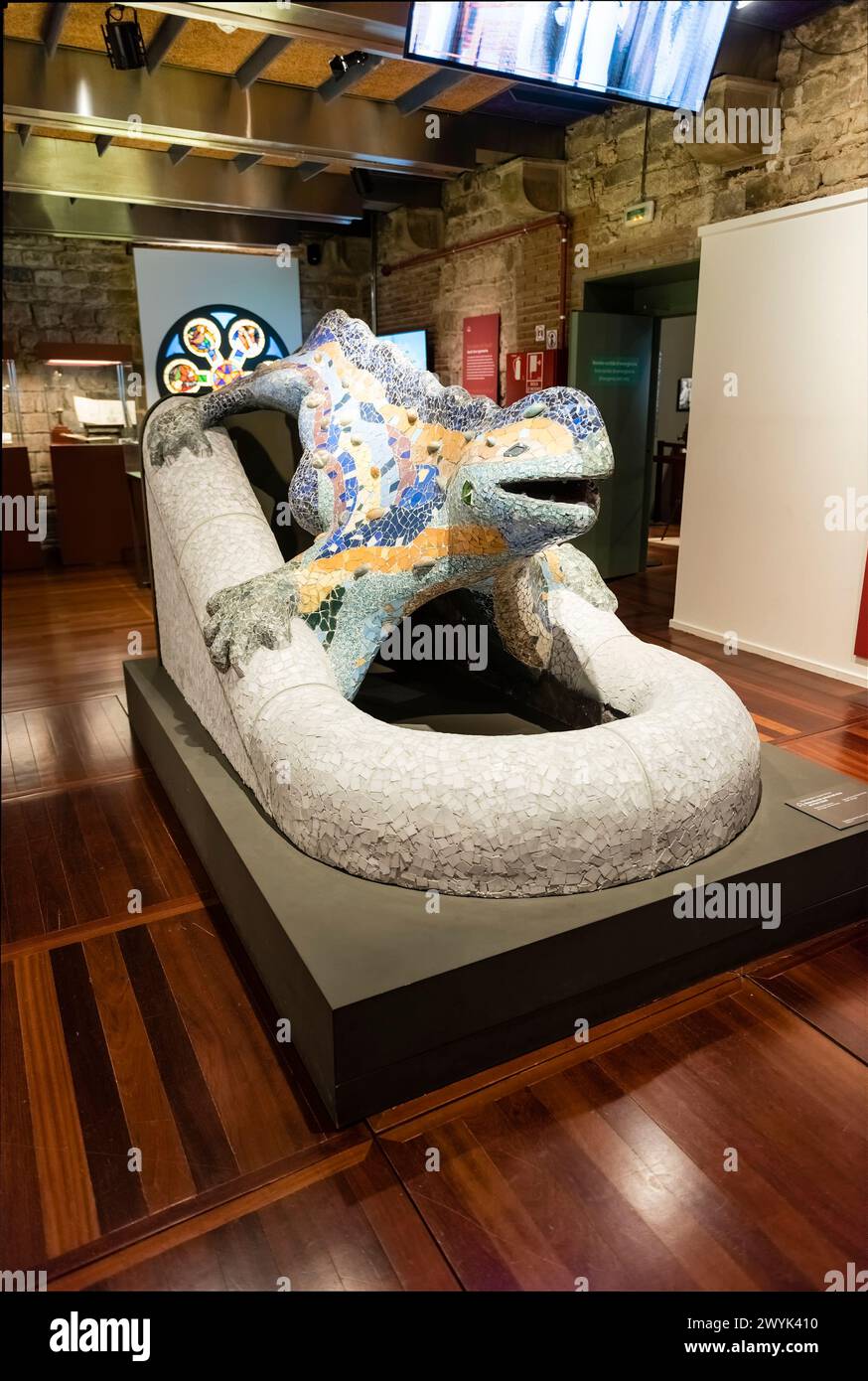 BARCELONA - AUGUST 10: A full size replica of the sculpture designed by ...