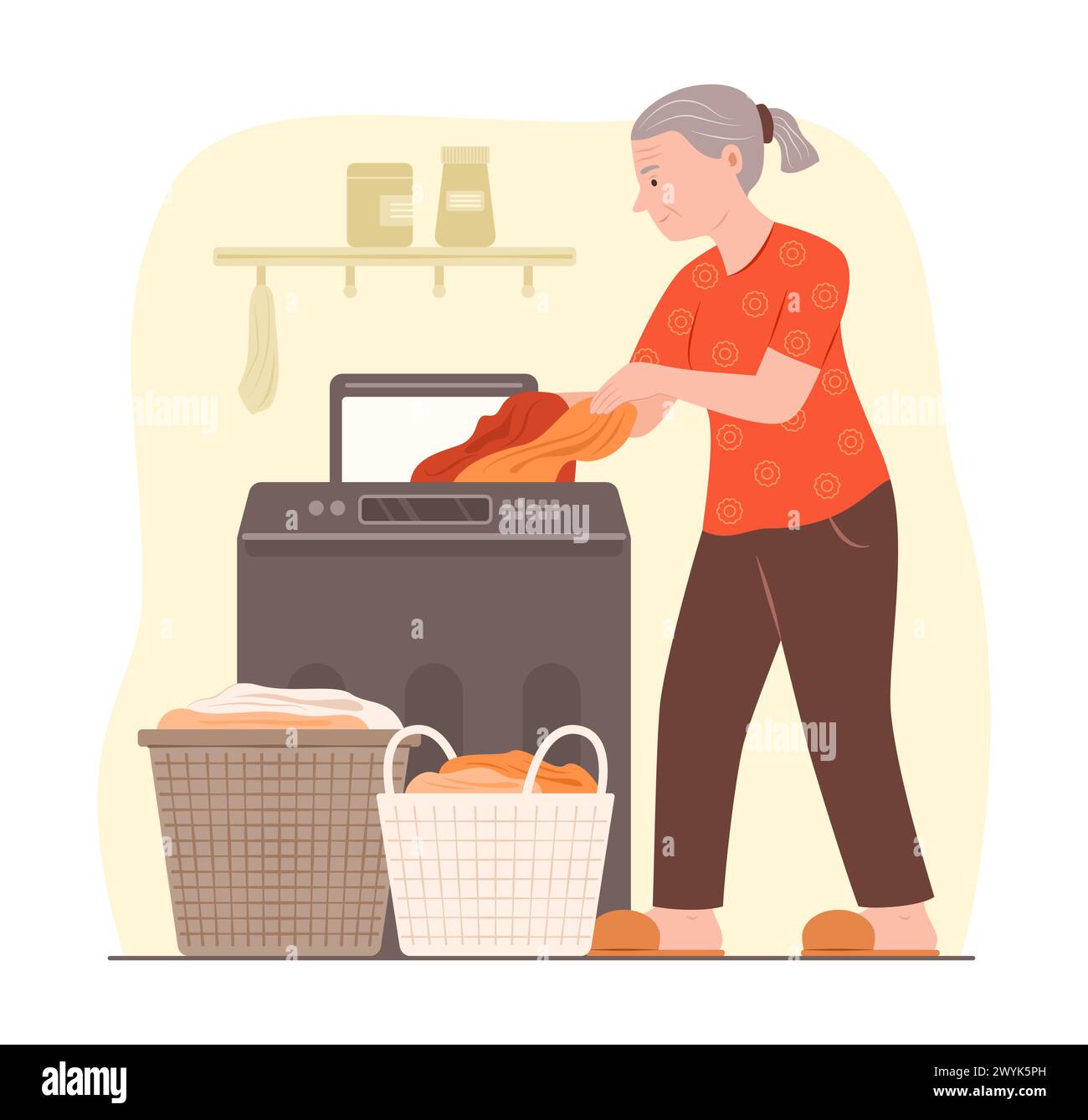 Housekeeper washing Stock Vector Images - Alamy