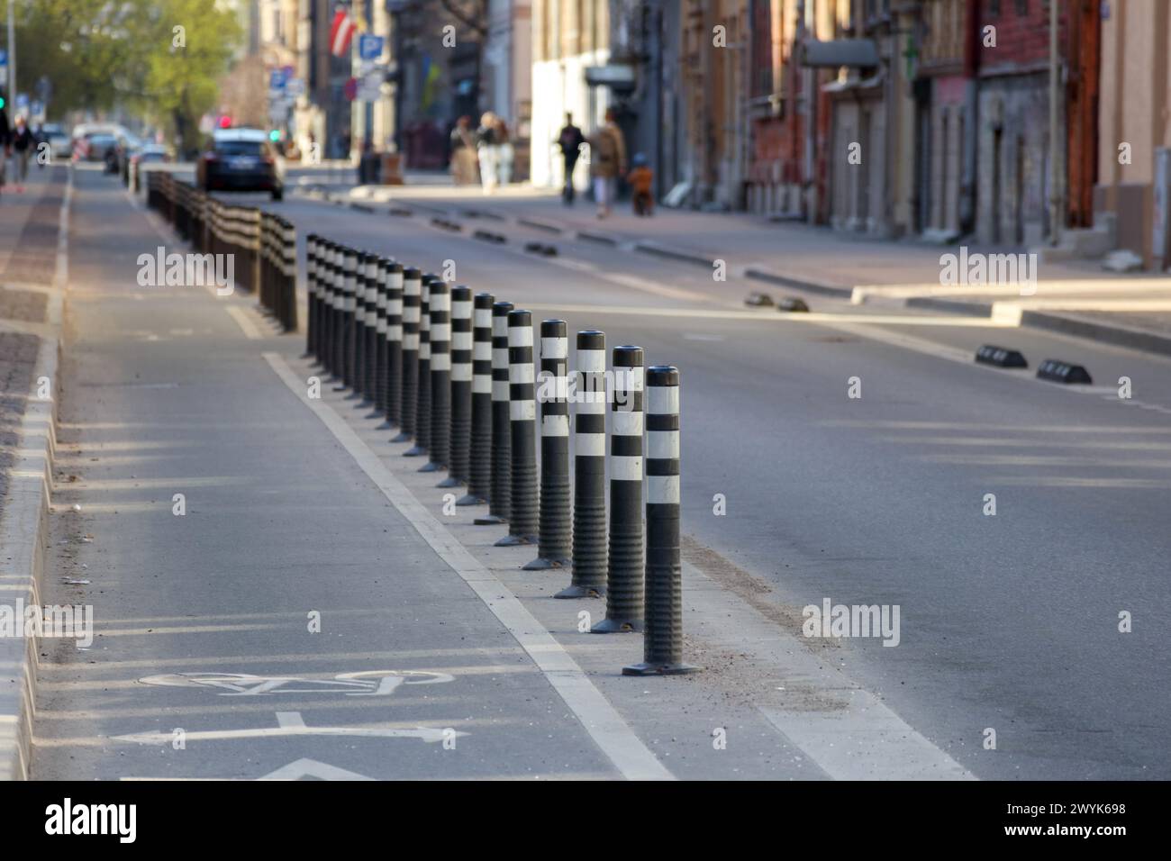 traffic control poles on the street Stock Photo - Alamy
