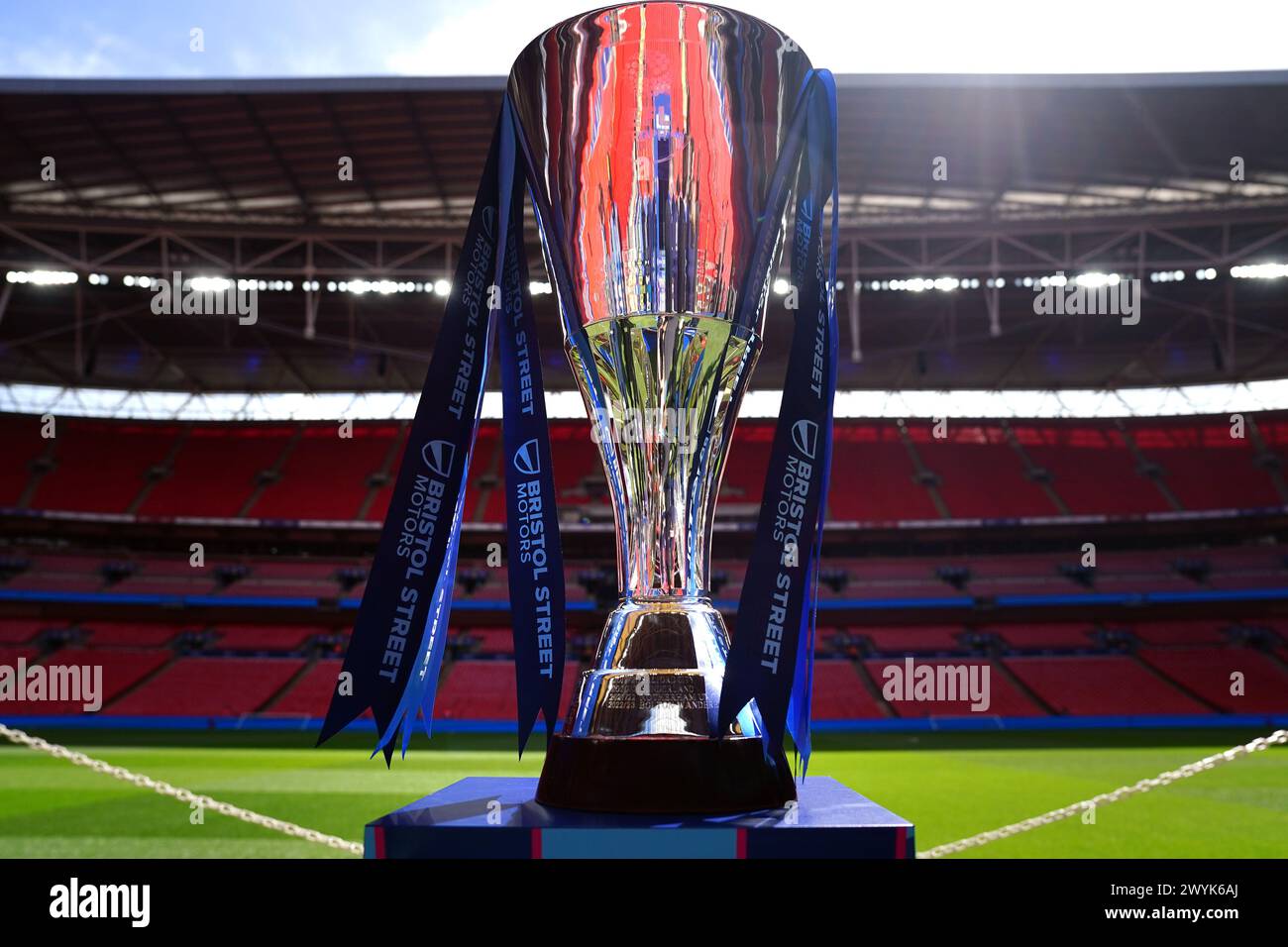 A general view of the EFL trophy ahead of the Bristol Street Motors ...