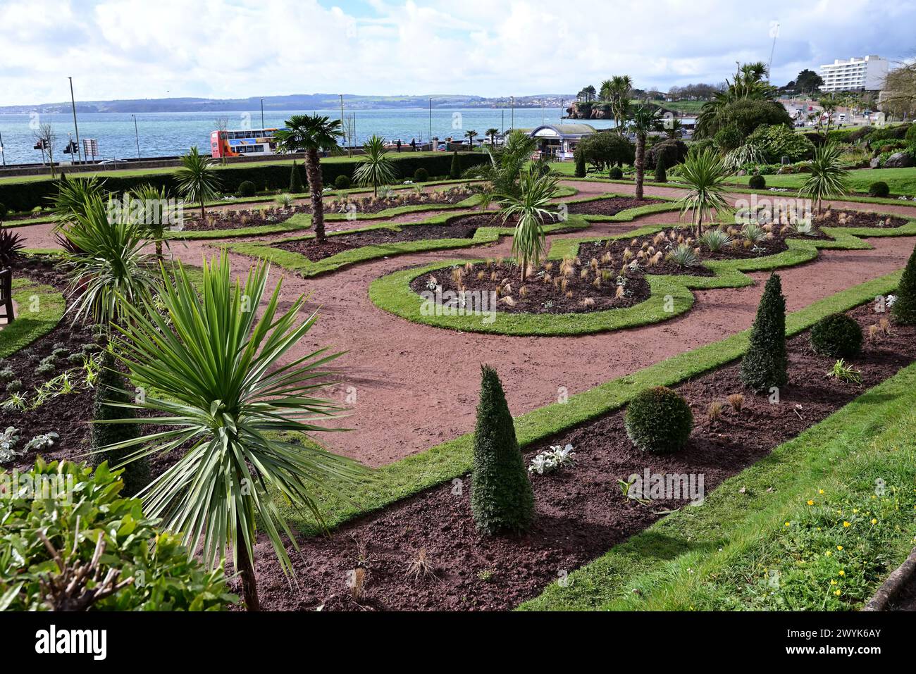 Abbey Park Gardens (Italian Gardens) on Torquay seafront, replanted for ...
