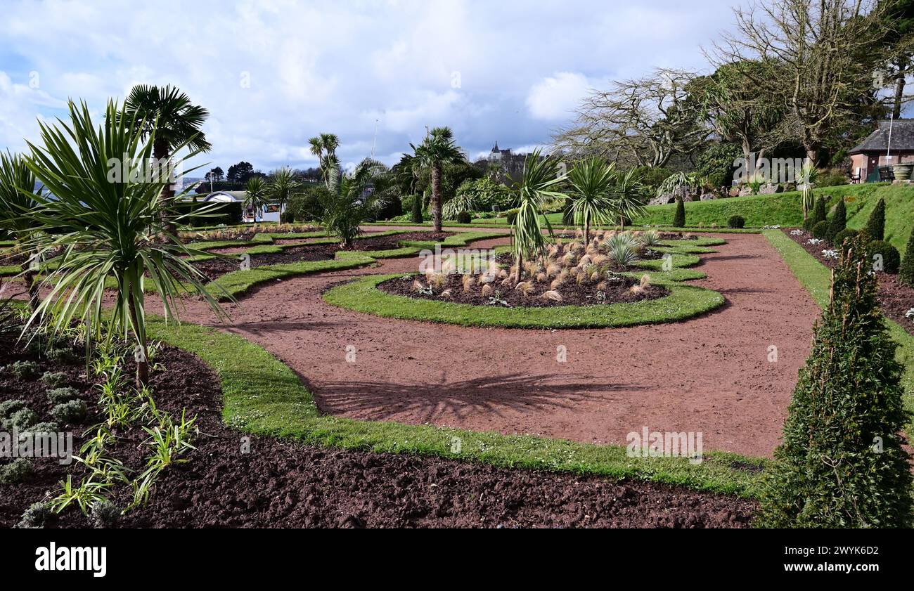 Abbey Park Gardens (Italian Gardens) on Torquay seafront, replanted for ...