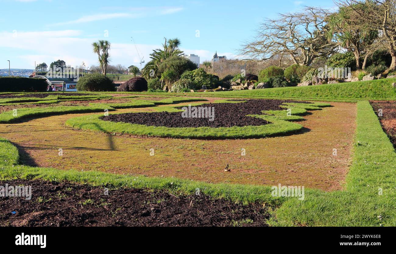 Abbey Park Gardens (Italian Gardens) on Torquay seafront after removal ...