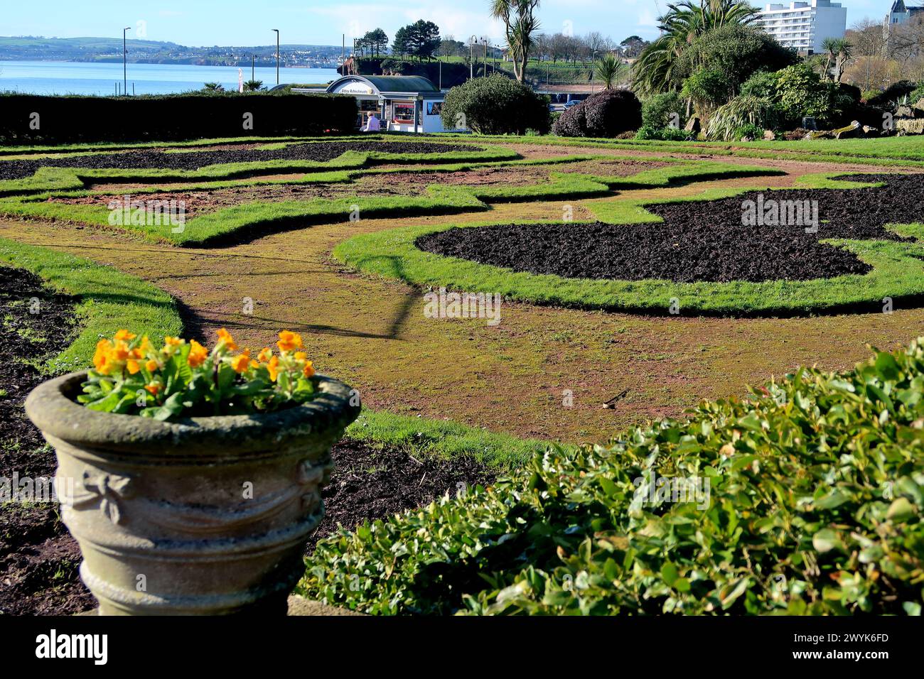 Abbey Park Gardens (Italian Gardens) on Torquay seafront after removal ...