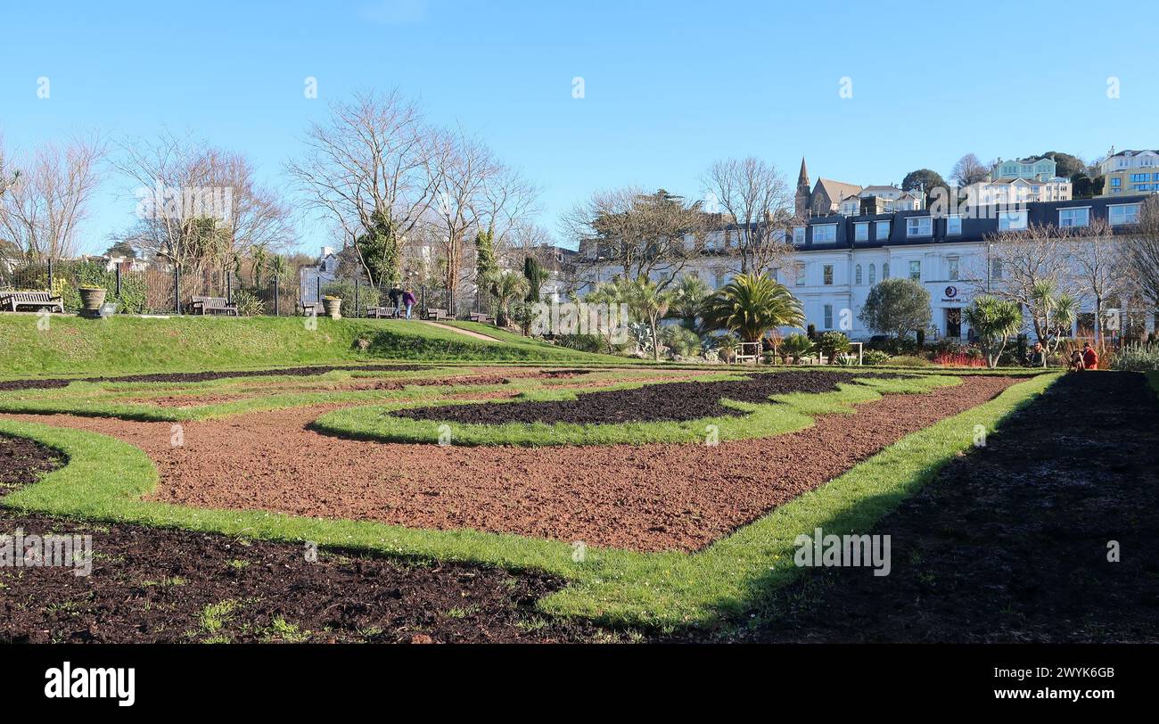 Abbey Park Gardens (Italian Gardens) on Torquay seafront after removal ...