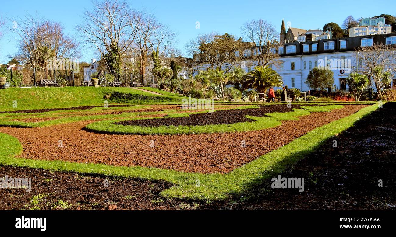 Abbey Park Gardens (Italian Gardens) on Torquay seafront after removal ...