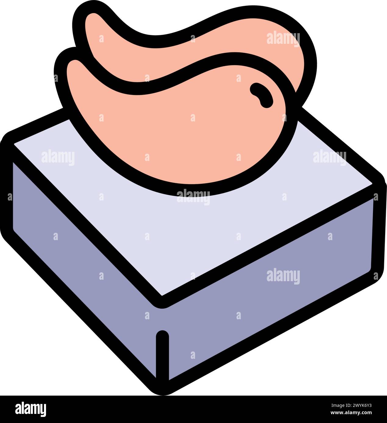 Eye gel patches box color icon. Simple logo for cosmetics. Flat ...