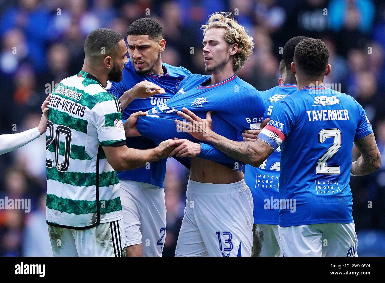 Tempers flare between Celtic’s Cameron Carter-Vickers (left) and ... Tempers flare between Celtic’s Cameron Carter-Vickers (left) and ...