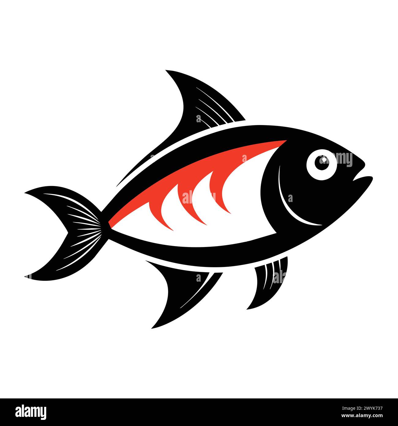 Whale fish vector outline hi-res stock photography and images - Alamy
